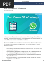 WhatsApp Test Scenarios | PDF | Digital Technology | World Wide Web
