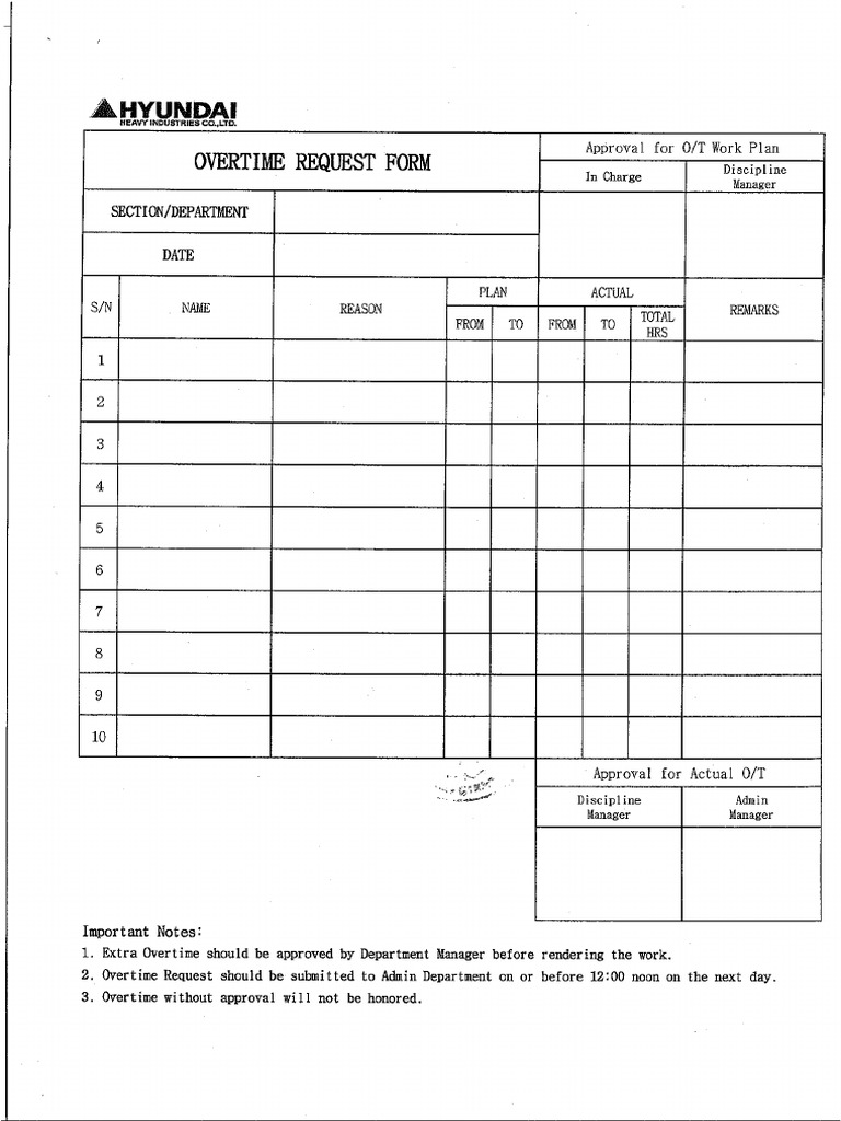 OT Form | PDF
