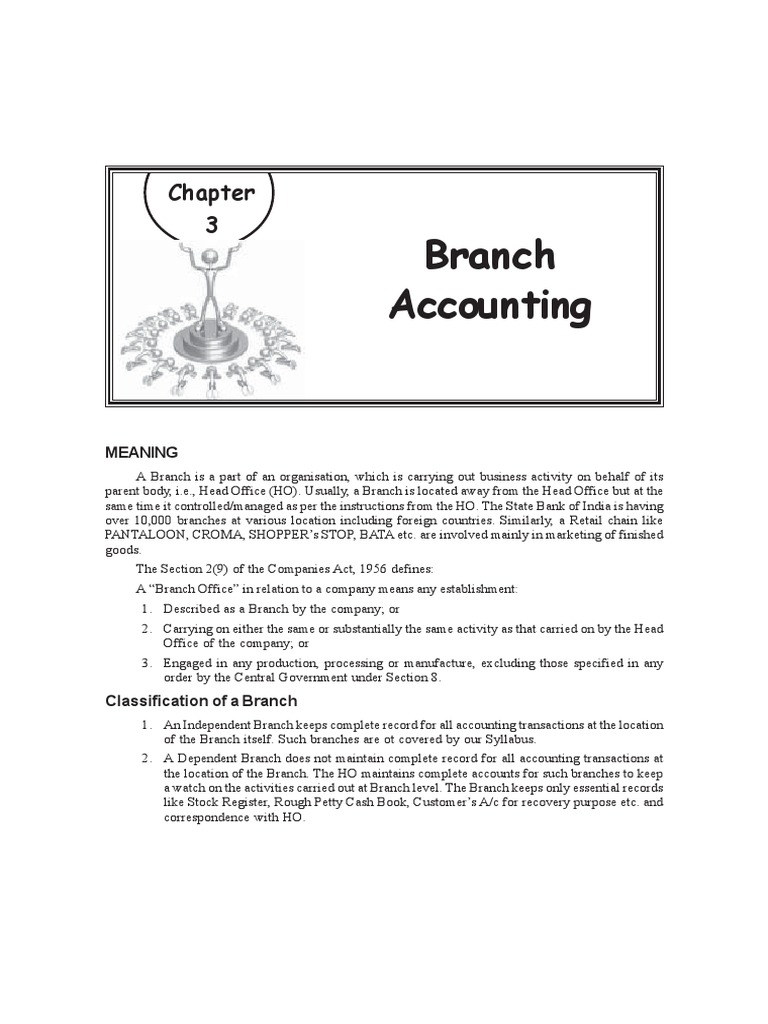 FA - II Ch. 3 - Branch Accounting - 1643714338 | PDF | Debits And ...