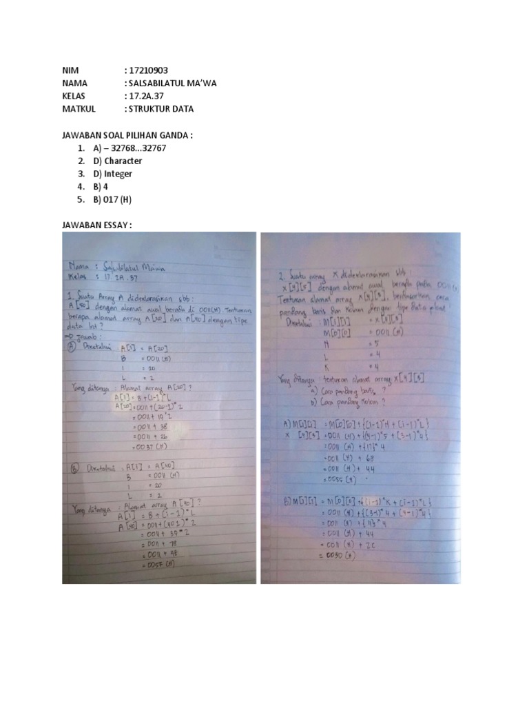 Tugas 1 Struktur Data | PDF