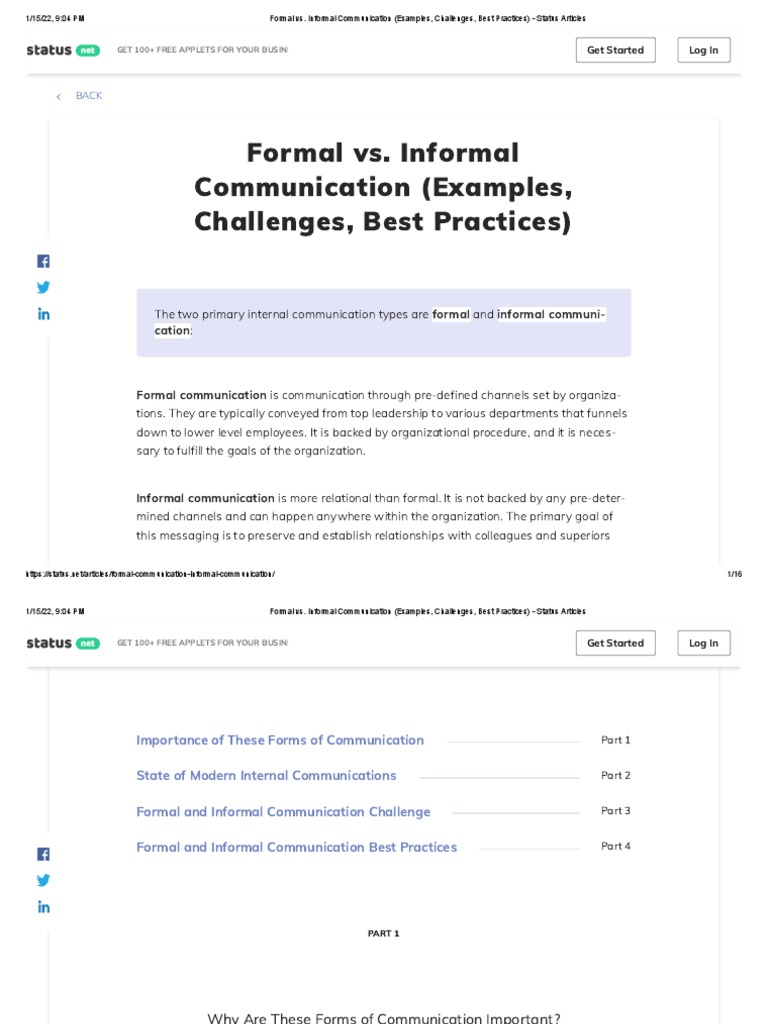 Formal vs. Informal Communication (Examples, Challenges, Best Practices ...