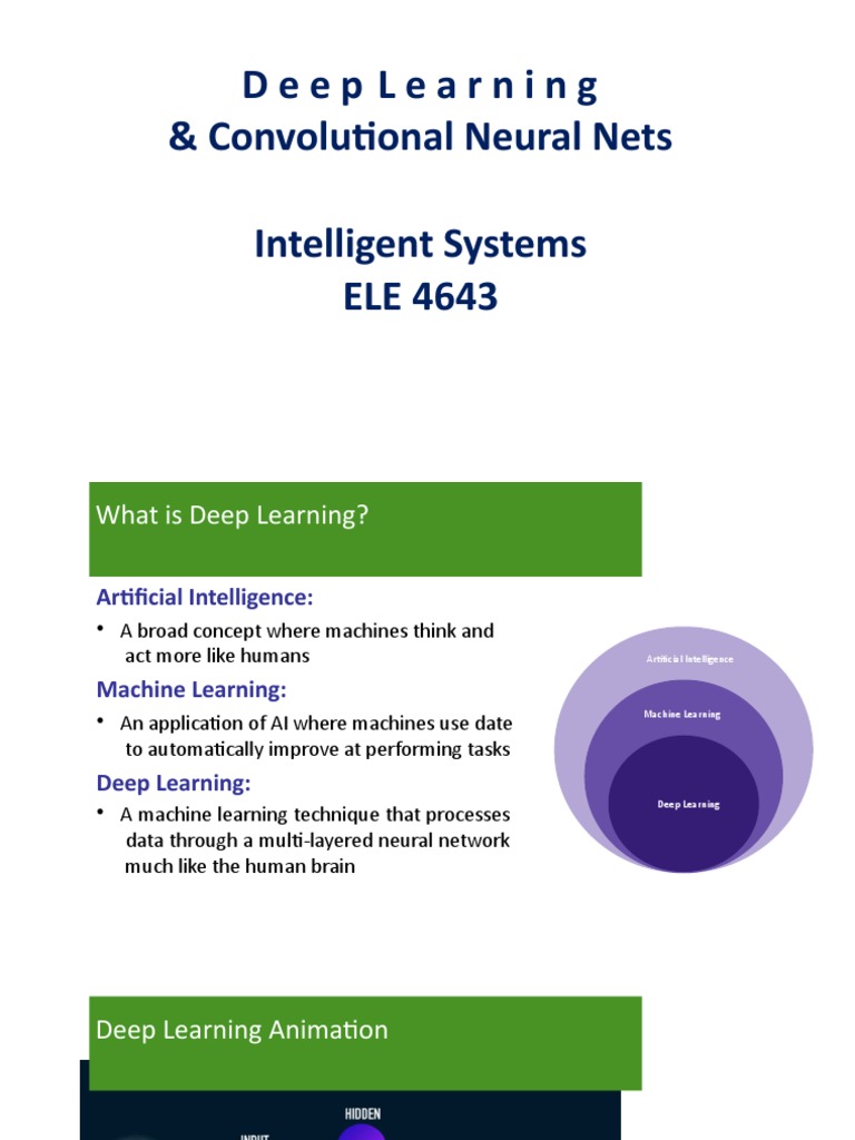 3 - DeepLearning - and - CNN v3 | PDF | Artificial Neural Network | Deep Learning