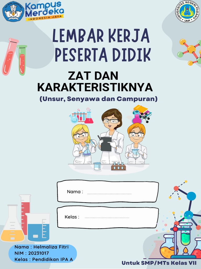 Helmaliza Fitri - 20231017 - LKPD Zat Dan Karakteristiknya | PDF