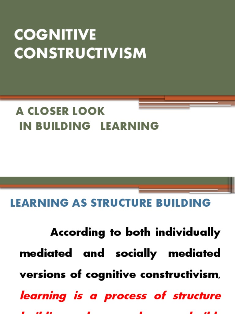 Et-Cognitive Constructivism | Download Free PDF | Constructivism (Philosophy Of Education ...