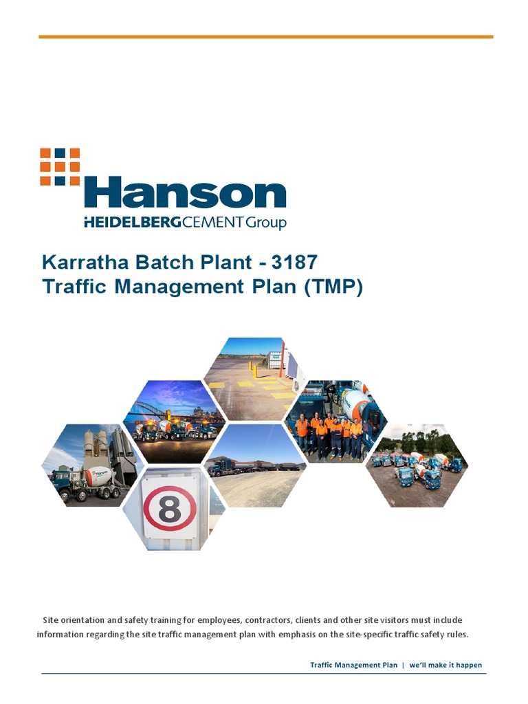 Traffic Management Plan | PDF | Traffic | Truck