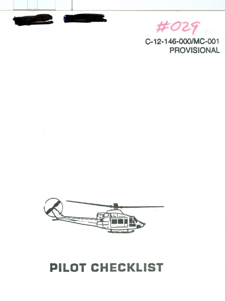 Pilot Checklist Complete | PDF | Helicopter Rotor | Thermostat