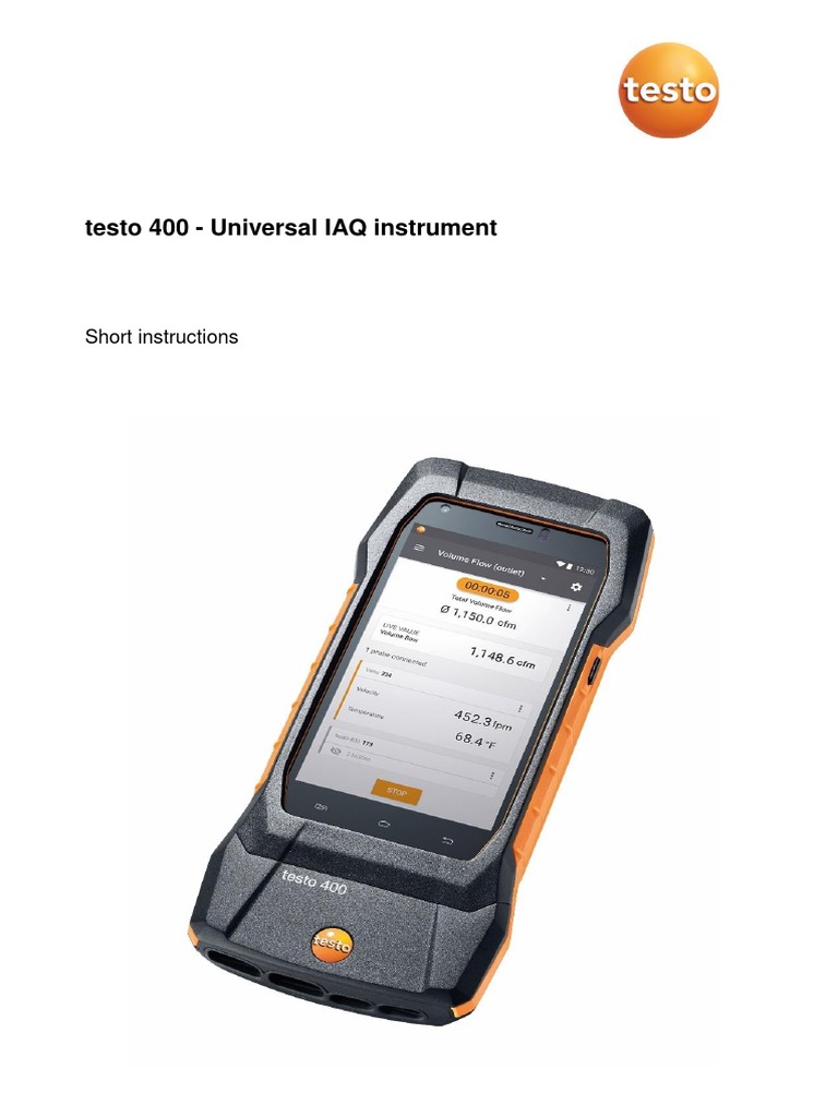 Testo 400 Instruction Manual US | PDF | Installation (Computer Programs ...