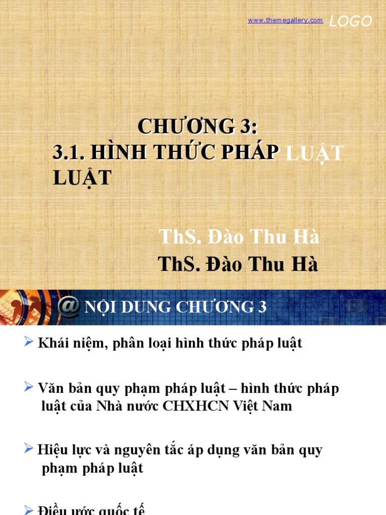 CHƯƠNG 3 - Hinh Thuc Phap Luat | PDF