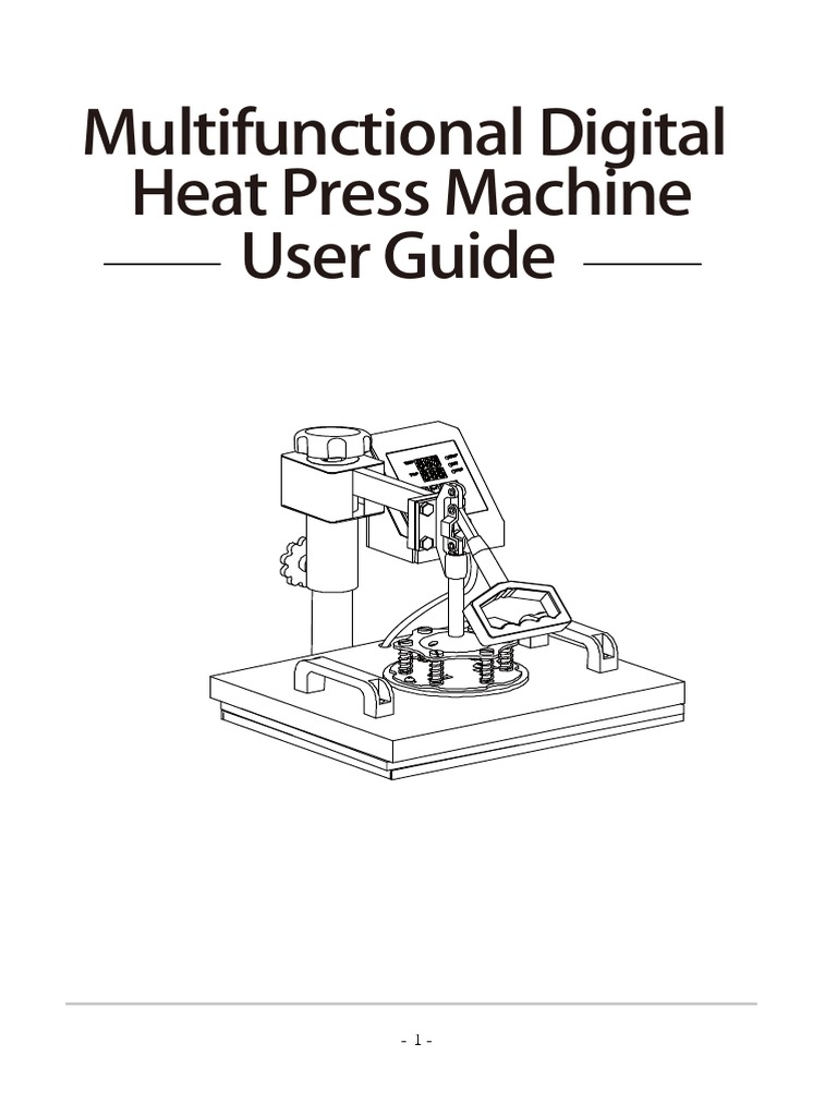 Functional Digital Heat Press Machine User Guide | PDF | Ac Power Plugs And Sockets | Temperature