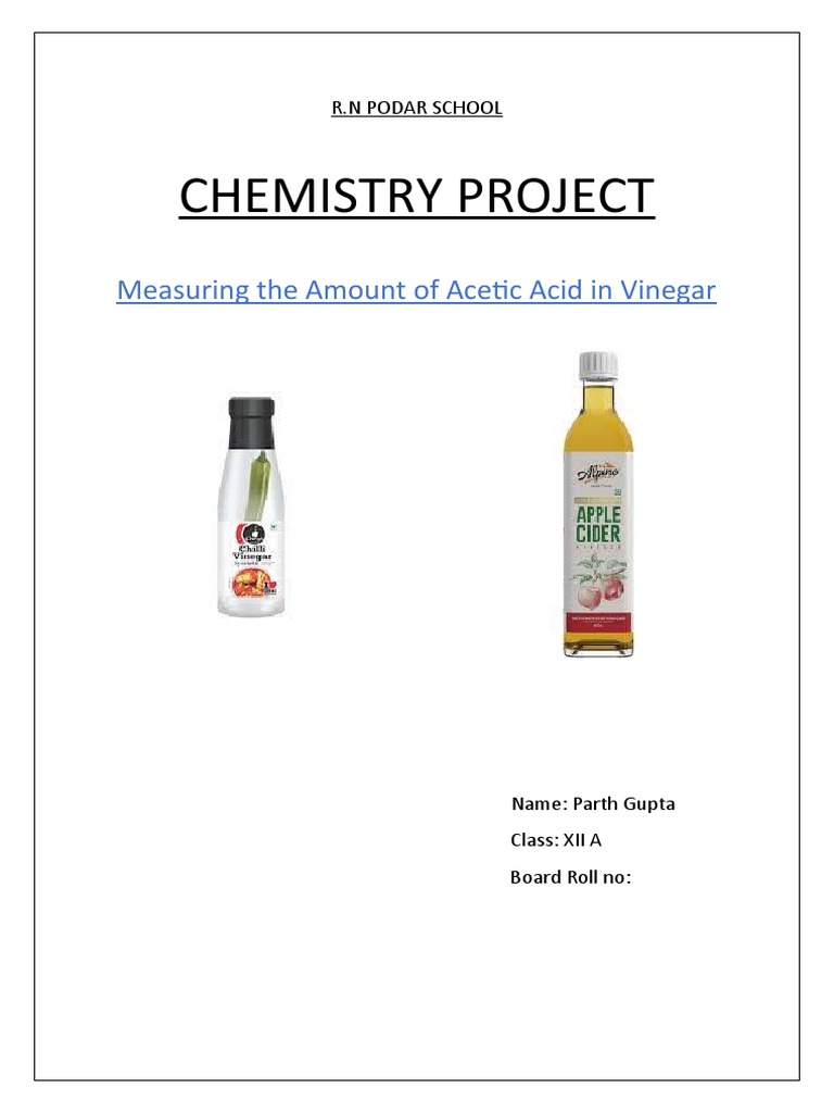 Chem Project | PDF | Titration | Chemistry