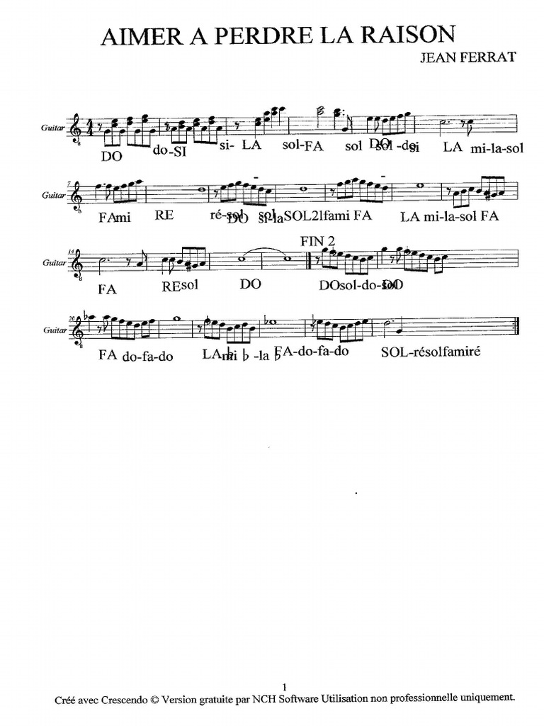 Aimer À Perdre La Raison | PDF