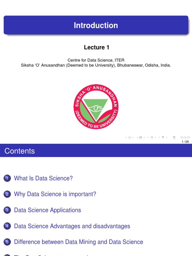 Lecture 1 Pdf Data Science Data Mining