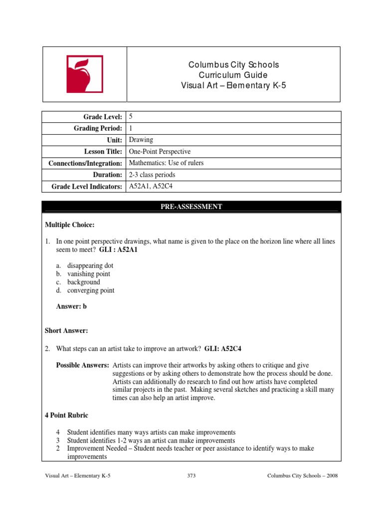 Visual Art Grade 5 | PDF