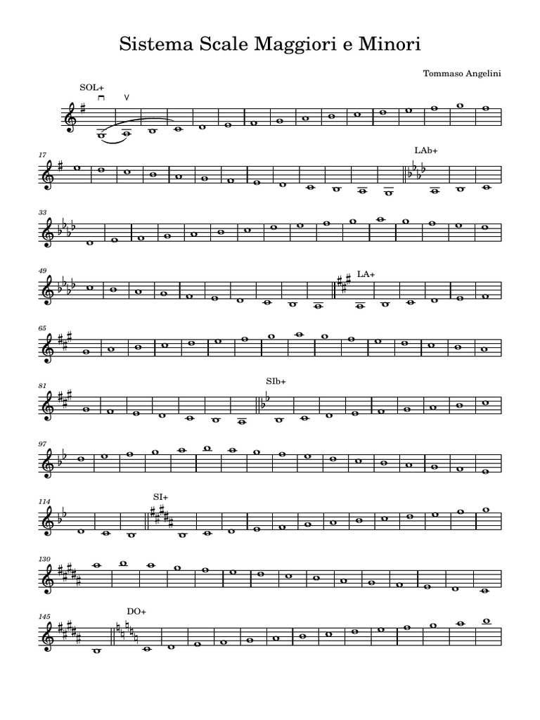Sistema - Scale - Maggiori - e - Minori TA | PDF