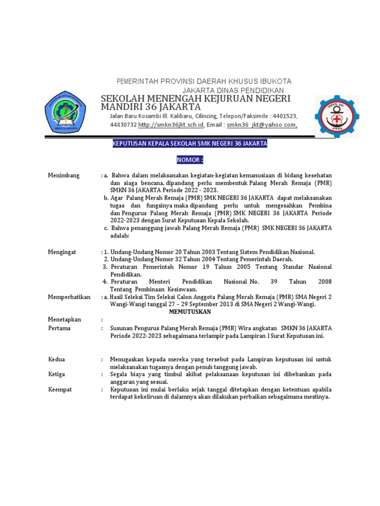 SK Pembina Dan Pengurus PMR | PDF