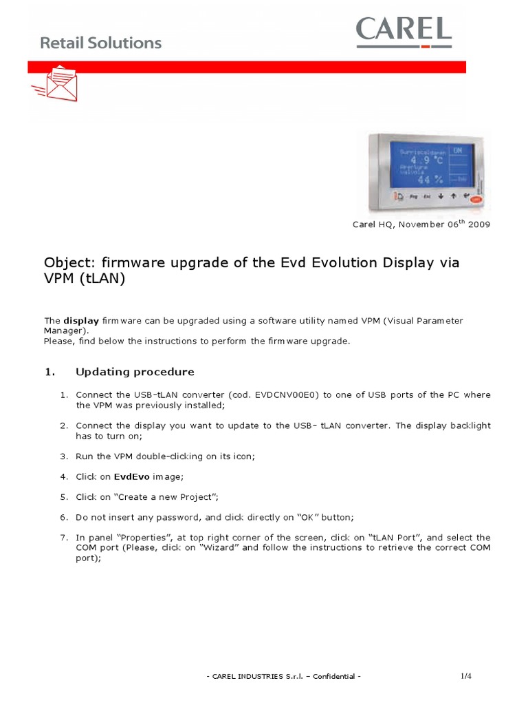 EVD EVO Display Updating Procedure EN | PDF | Icon (Computing) | Computer Hardware
