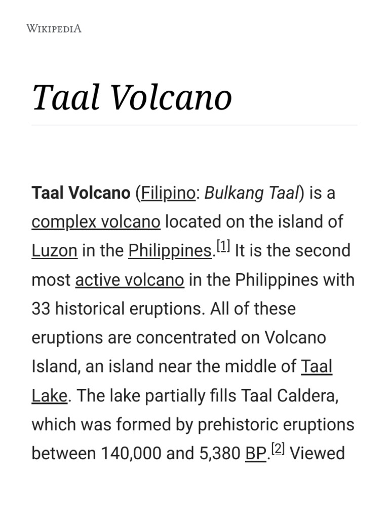 Taal Volcano | Download Free PDF | Volcanology | Volcanism