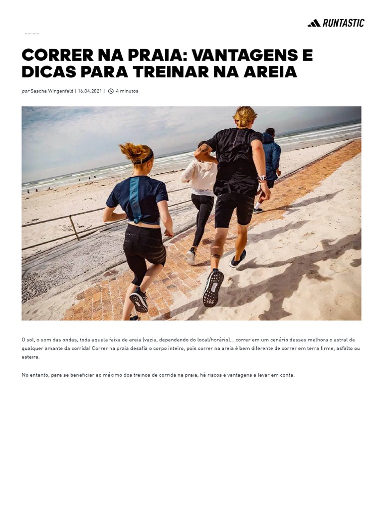Correr Na Praia - Dicas e Alertas | PDF | Músculo esquelético | Corridas