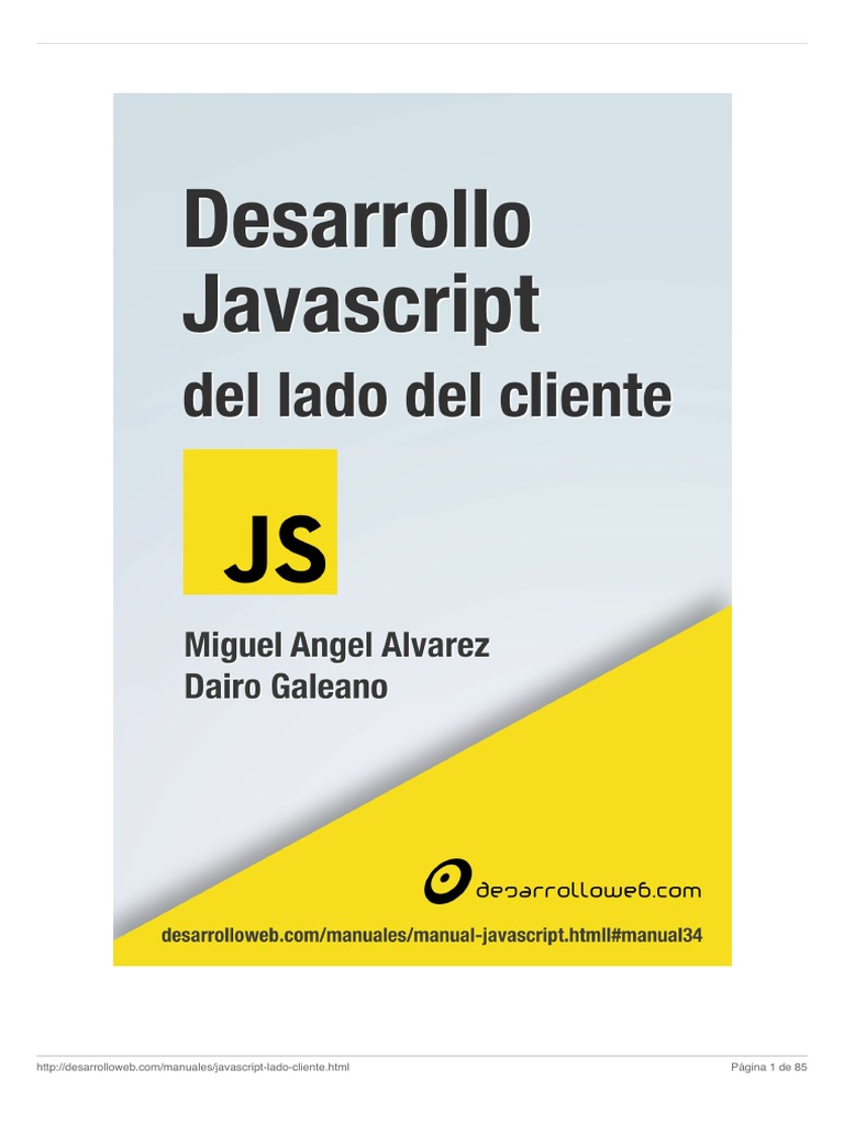 Desarrollo en Javascript Del Lado Del Cliente | PDF | Modelo de objeto de documento | Script Java
