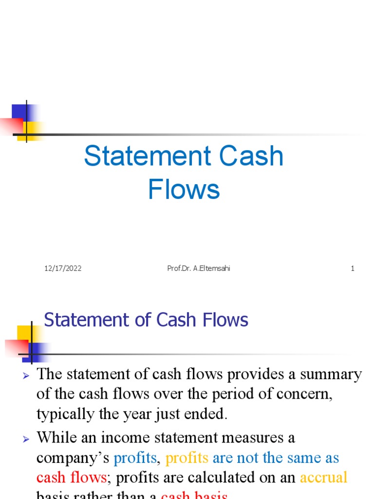 Understanding Cash Flows Sta | PDF | Cash Flow Statement | Expense