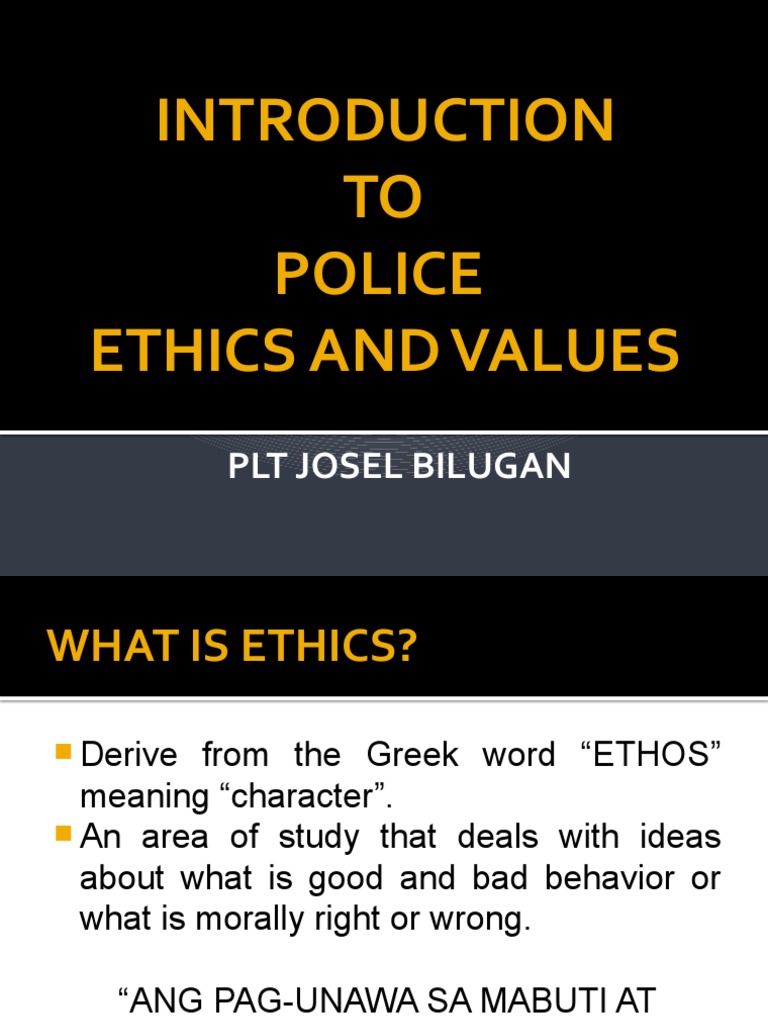 Understanding Police Ethics and Values | PDF | Morality | Etiquette