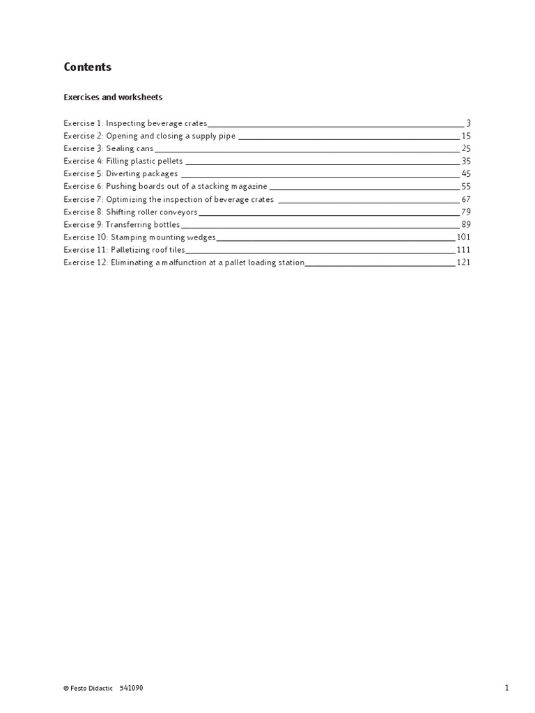 Worksheets Electropneumatics Basic Level | PDF | Relay | Valve
