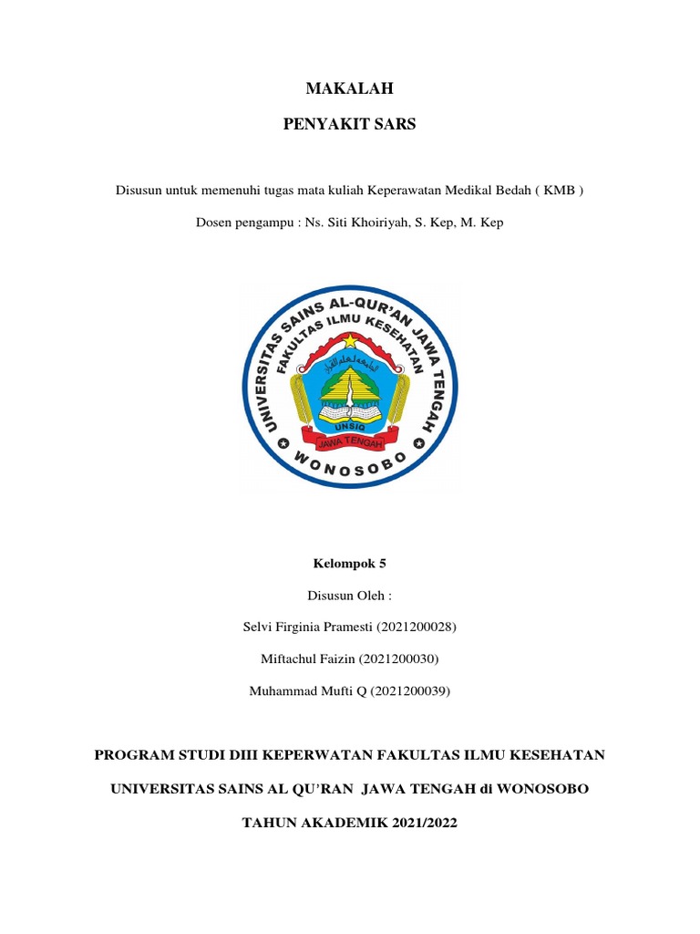 Panduan Lengkap Penyakit SARS | PDF