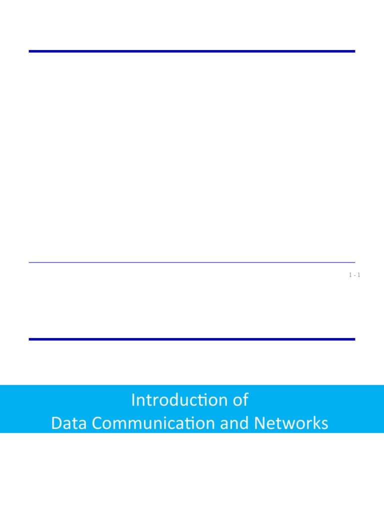 DCN - 1 - Introduction of Data Communication and Networks (Autosaved) | PDF | Digital Subscriber ...