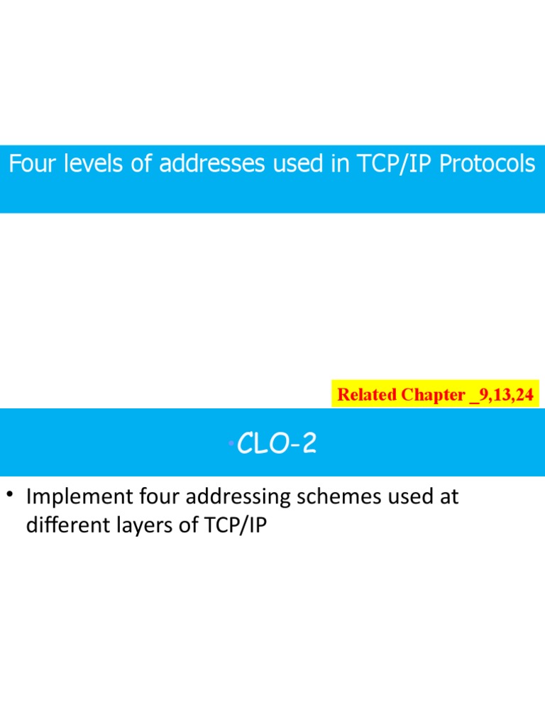 DCN_5_Four Types of Addressing | PDF | Port (Computer Networking) | Network Socket