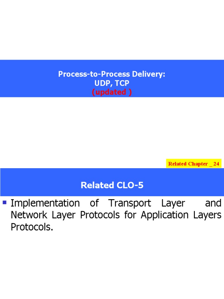 DCN 11 Transport Layer | PDF | Transmission Control Protocol | Internet Protocols