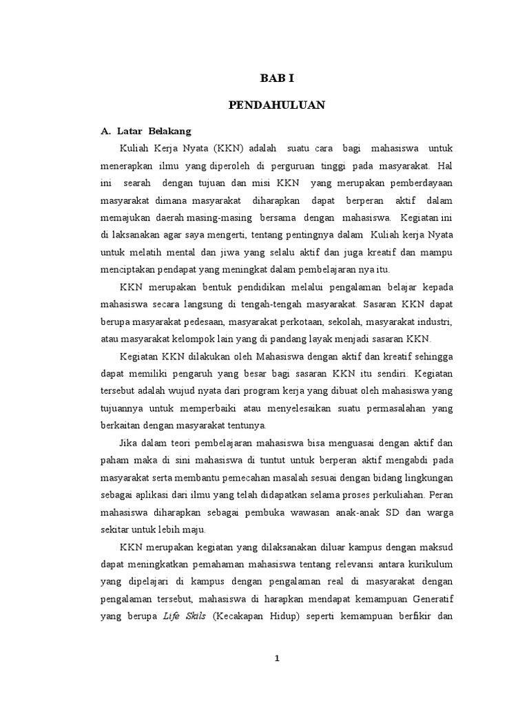 Isi Laporan KKN | PDF | Ilmu Sosial | Kajian Bahasa Asing