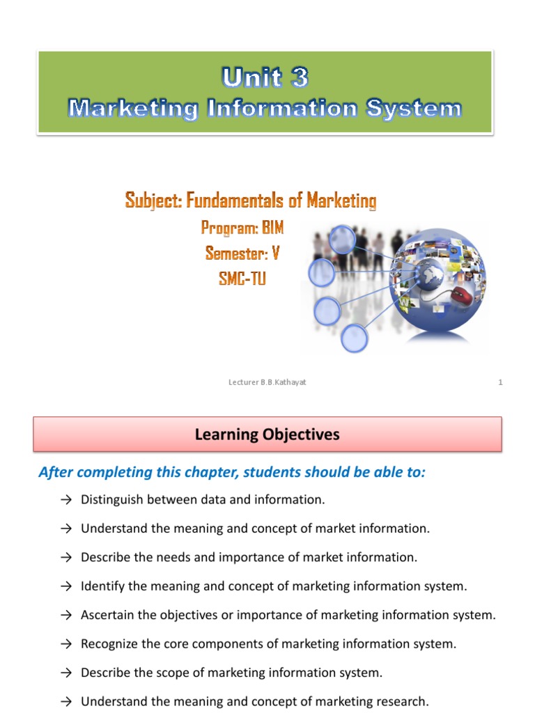 Unit 3 Marketing Information System BIM SMC-TU | PDF | Marketing | Marketing Research