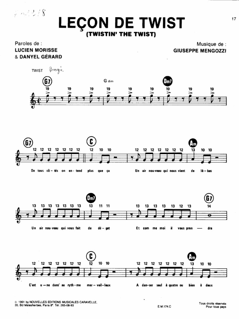 Lecon de Twist - Richard Anthony | PDF