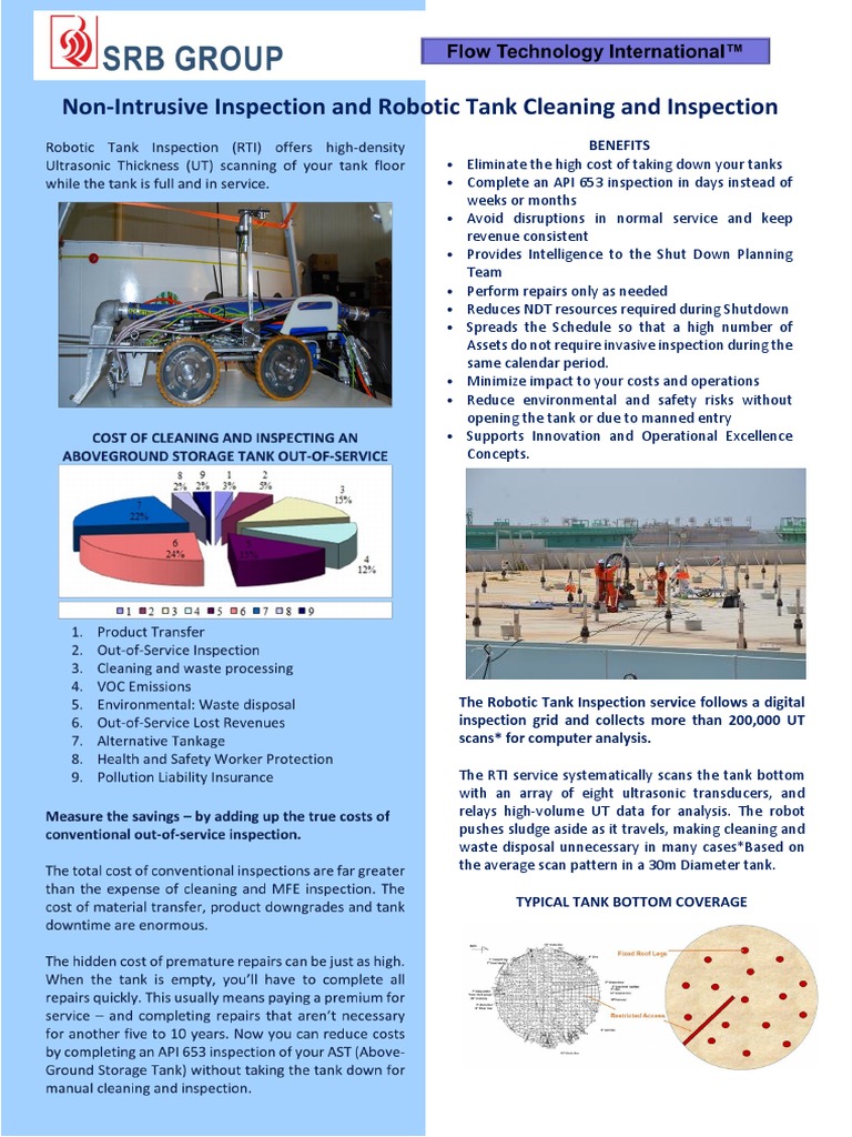 Robotic Tank Inspection & Cleaning Benefits | PDF | Robotics | Pump