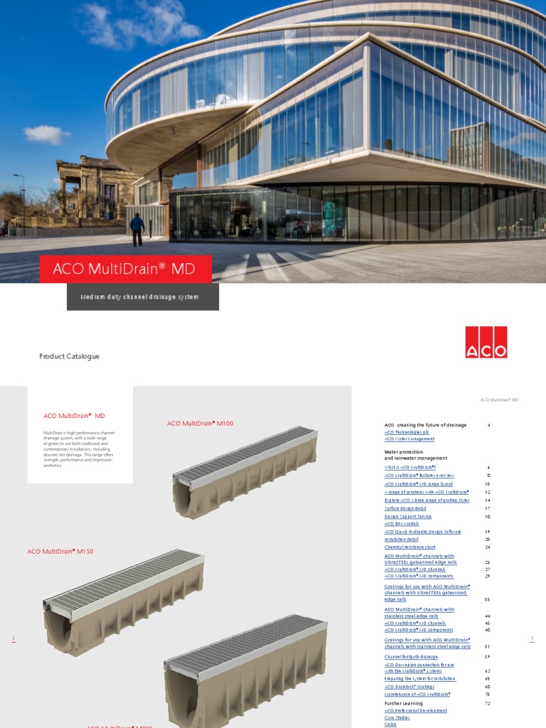 ACO MultiDrain Brochure | PDF | Drainage | Design