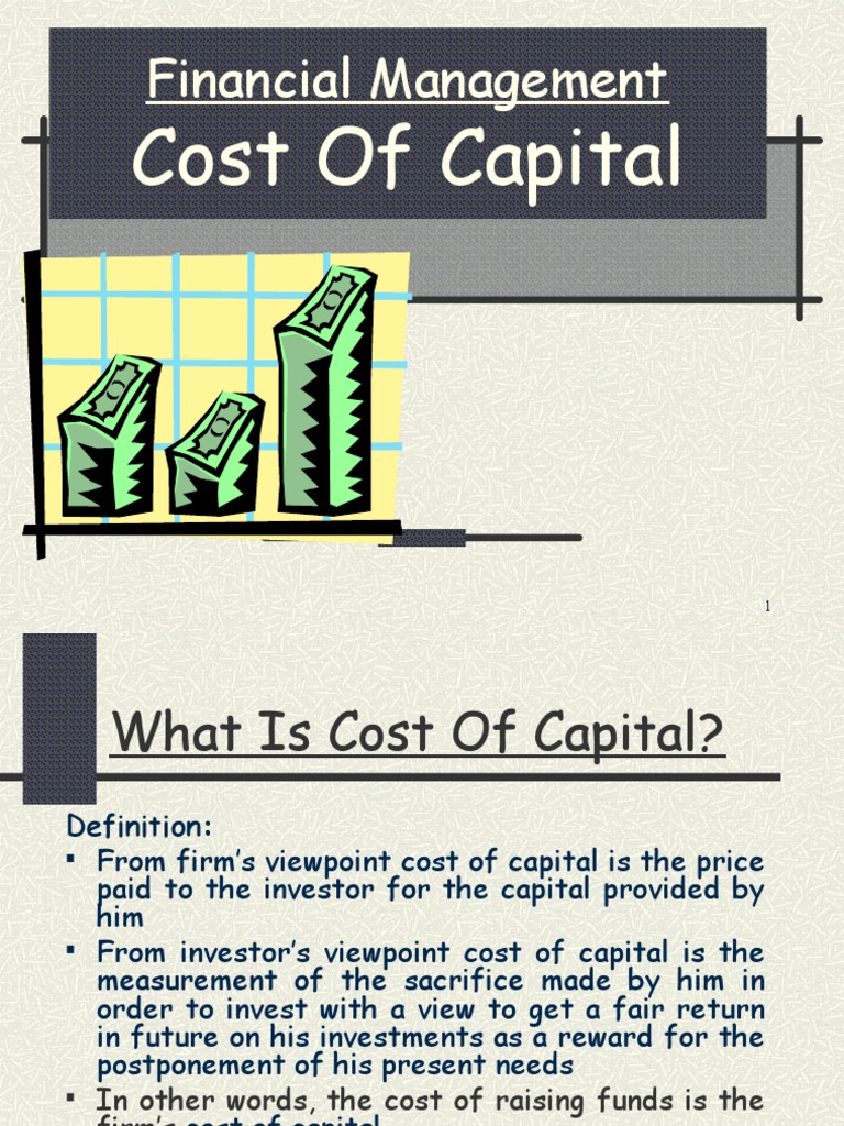 Financial Management Cost Of Capital Explained | PDF | Cost Of Capital | Financial Capital