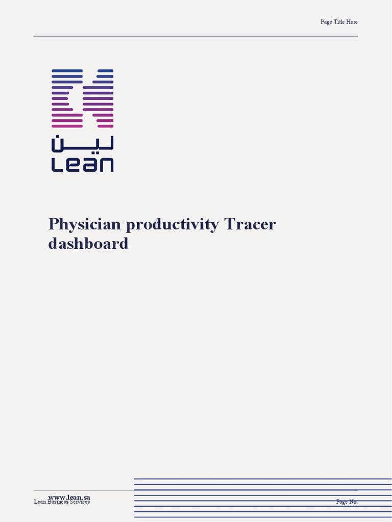 Physician Productivity Tracker Dashboard: A Guide to Configuring Report ...