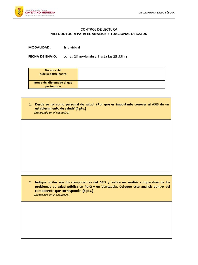 Control de Lectura ASIS | PDF
