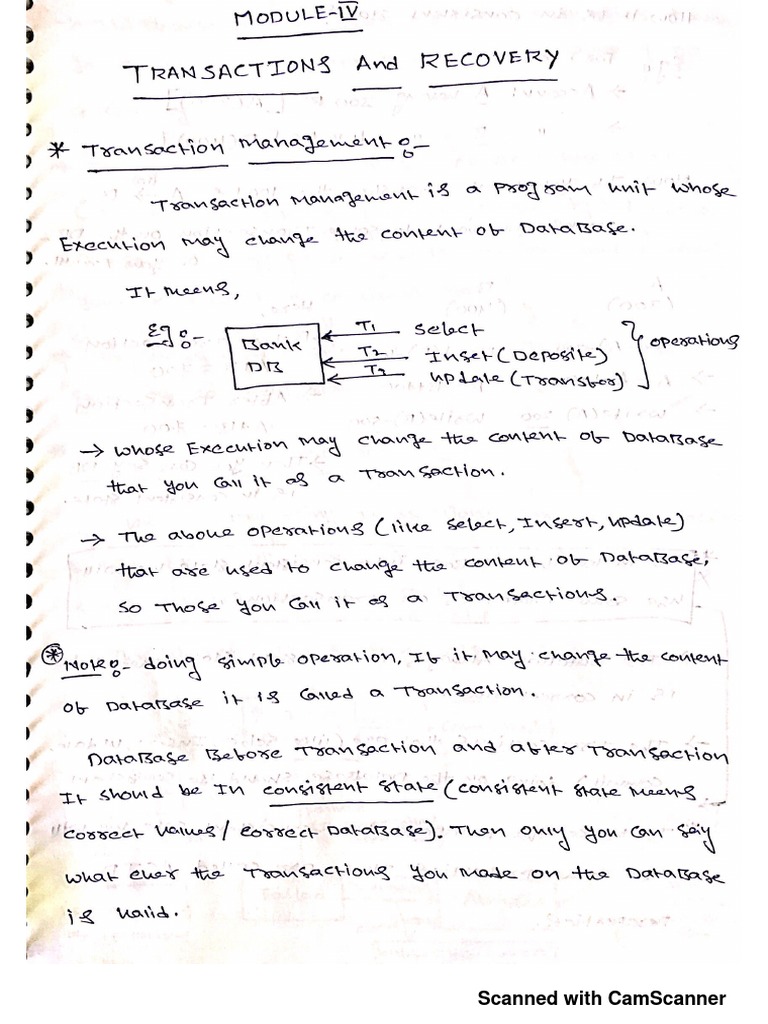 DBMS Module - IV | PDF