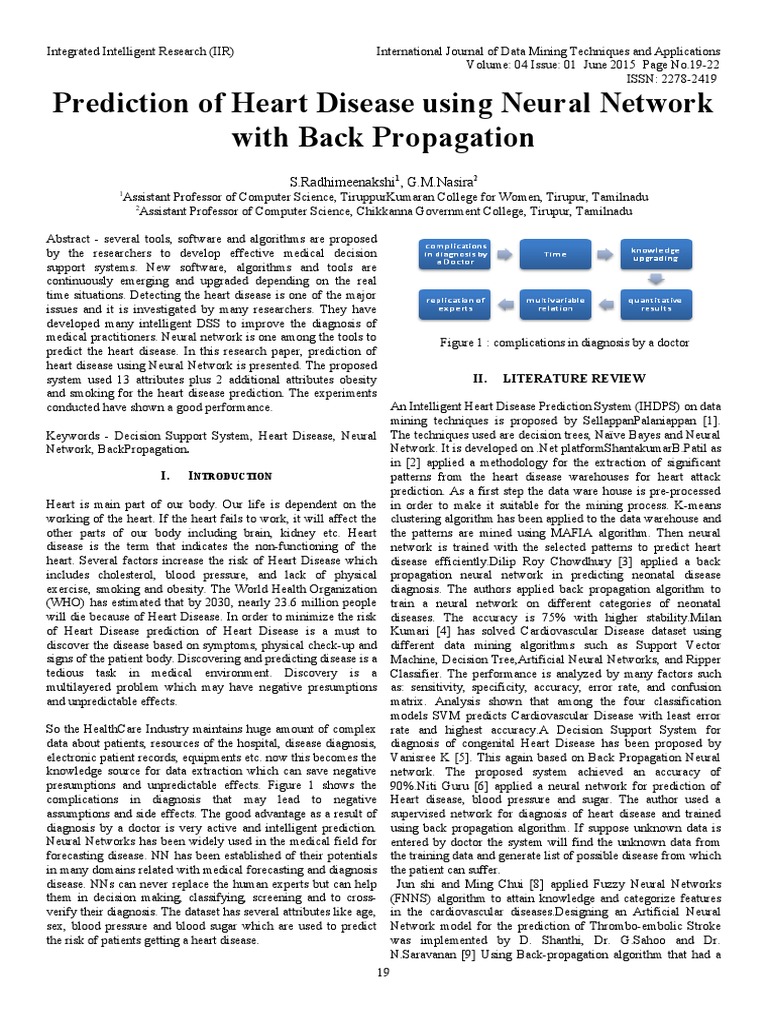 Prediction of Heart Disease Using Neural Network With Back Propagation | PDF | Artificial Neural ...