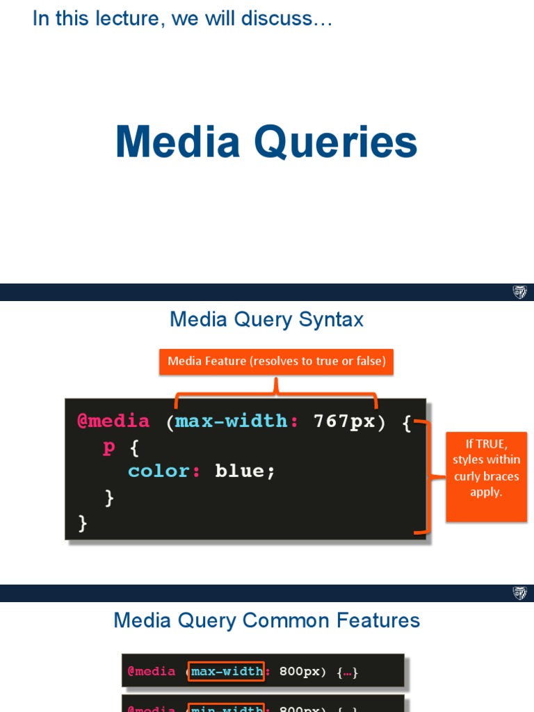 Lecture23 MediaQueries | PDF