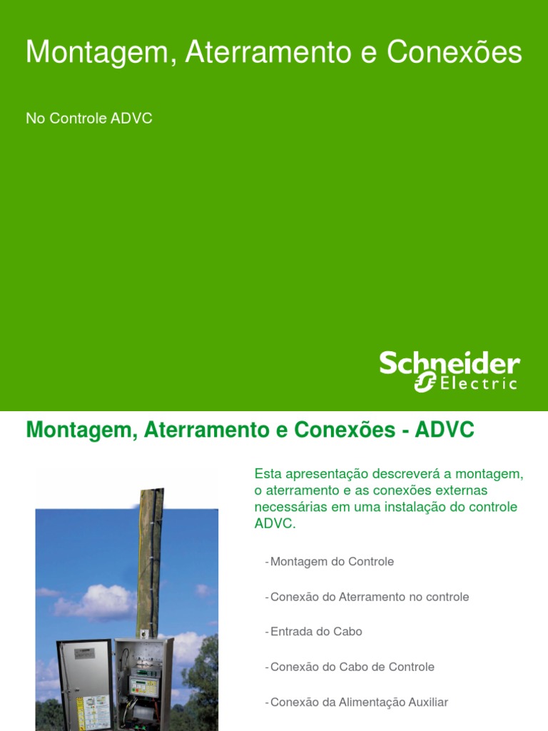4 - ADVC Montagem, Aterramento e Conexao Portugues | PDF | Conector elétrico | Equipamento elétrico