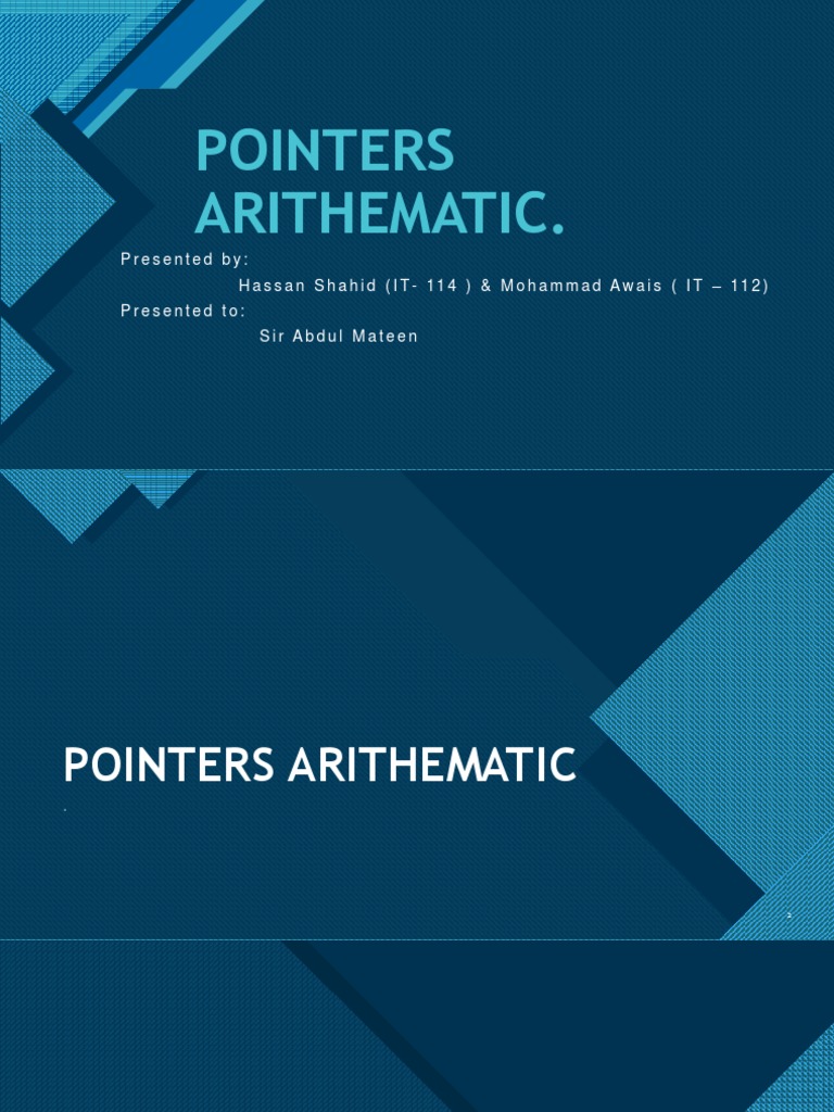 Pointer Arithematic 114 & 112 | Download Free PDF | Pointer (Computer ... Pointer Arithematic 114 & 112 | Download Free PDF | Pointer (Computer ...