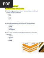 Sample Test Questions Bricklayer - Ita Website | PDF | Masonry | Wall