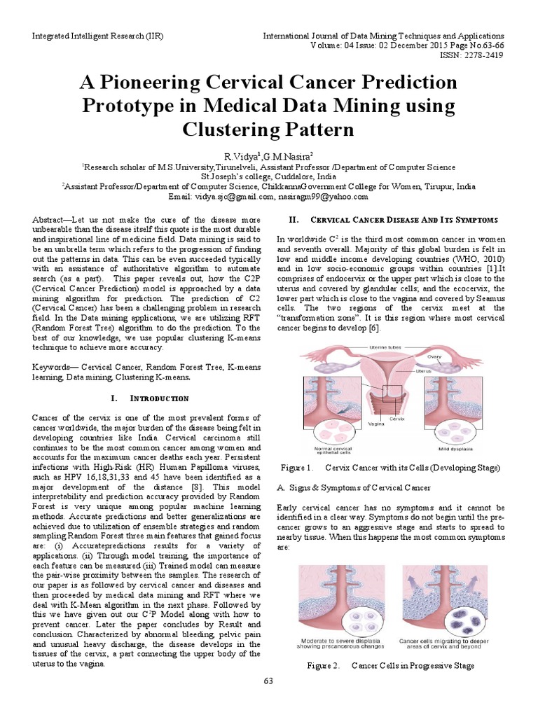 A Pioneering Cervical Cancer Prediction Prototype In Medical Data