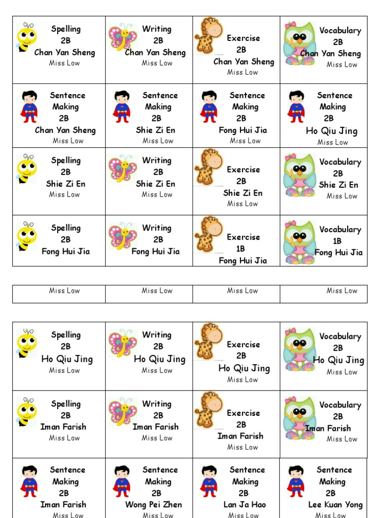 Label Buku Latihan Murid 1B | PDF