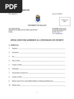 MUBAS Postgraduate Application Form - September 2025 Intake | PDF ...