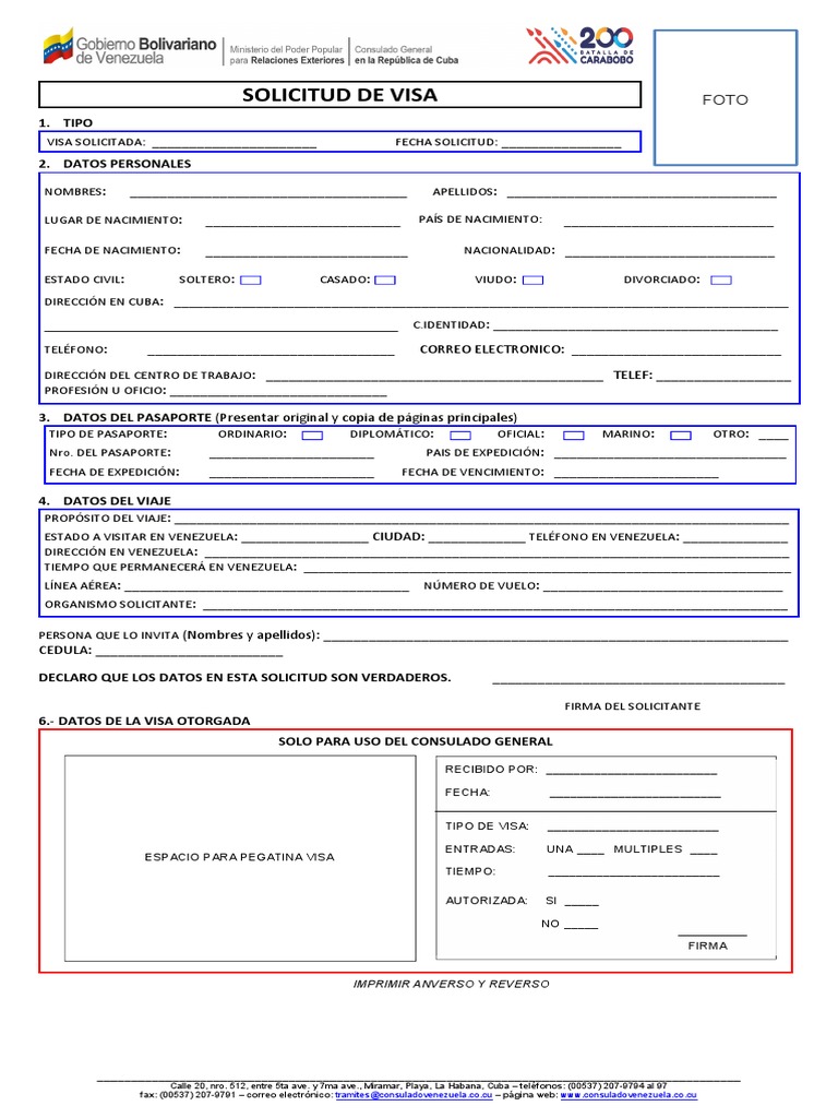 Solicitud de Visa | PDF | Visa de viaje | Ley internacional