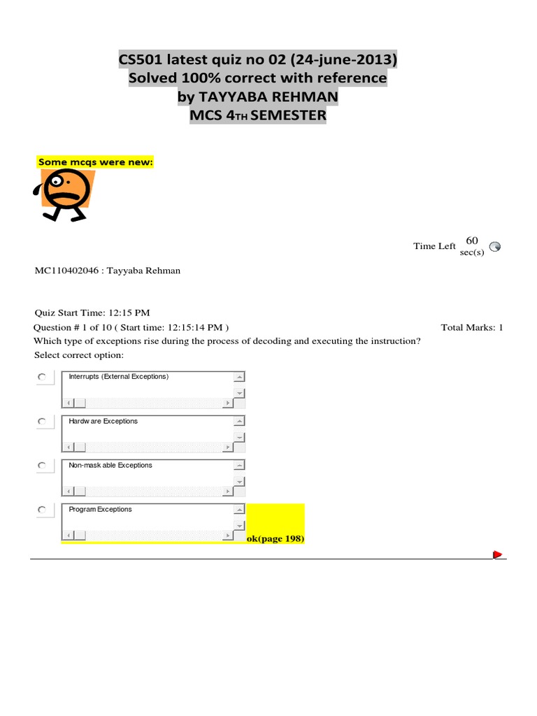 CS501 2013 | PDF | Central Processing Unit | Digital Electronics