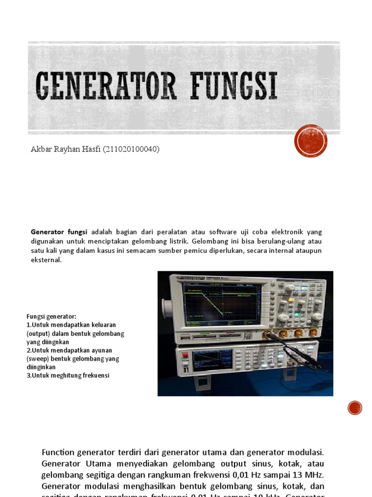 Generator Fungsi | PDF | Teknologi & Rekayasa
